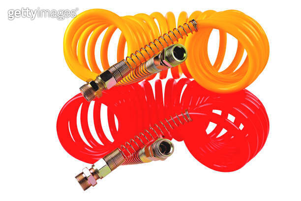 pneumatic hose of a truck for supplying compressed air from a tractor ...