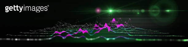 Abstract technology grid background with connecting dots and lines. Visual presentation of ...