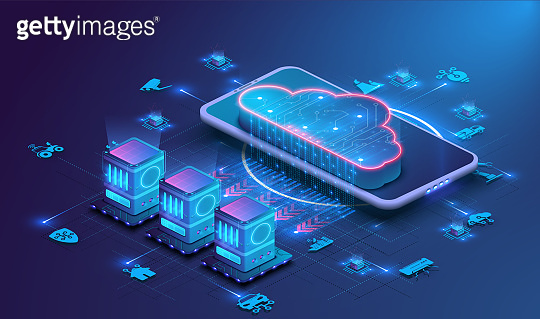Data processing center, cloud computing technologies. Connecting server farm to the Internet ...