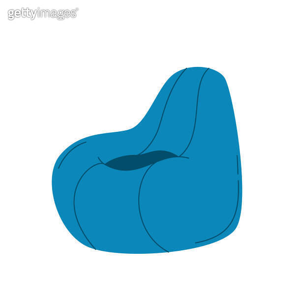 Bean bag chair, soft pouf upholstery chair, comfortable seat. Flexible ...