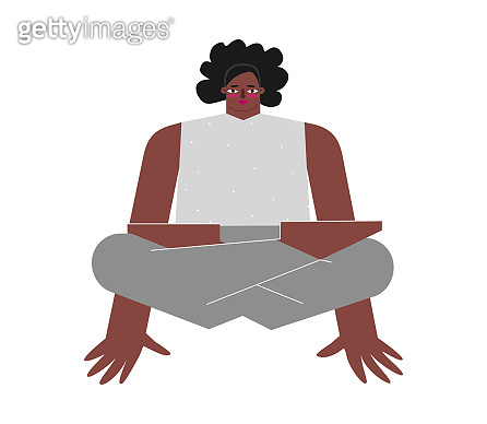 Vector isolated concept with flat female character. Sportive blonde ...