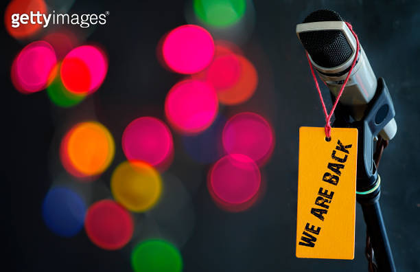 Club anouncing the return to business after corona lockdown,Vintage ...