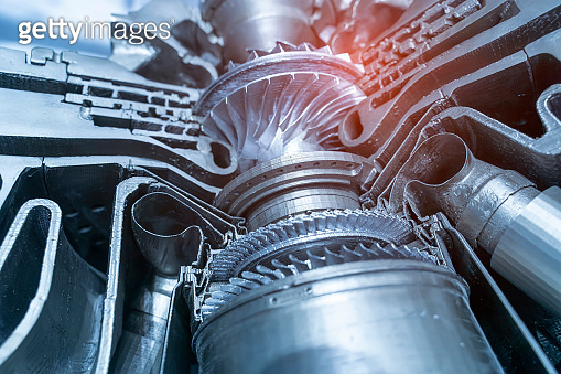 Jet engine, internal structure with hydraulic, aircraft and aerospace ...