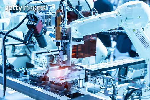 automatic robot drill machine tool at intelligence industrial ...