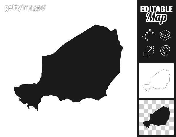 Niger maps for design. Easily editable (1422139516) - 게티이미지뱅크