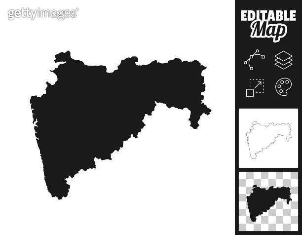 Maharashtra maps for design. Easily editable (1422136862) 일러스트, 무료 일러스트 ...