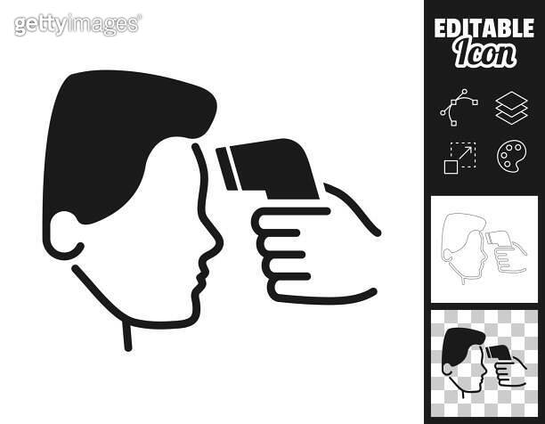 Body temperature check. Icon for design. Easily editable 이미지 ...