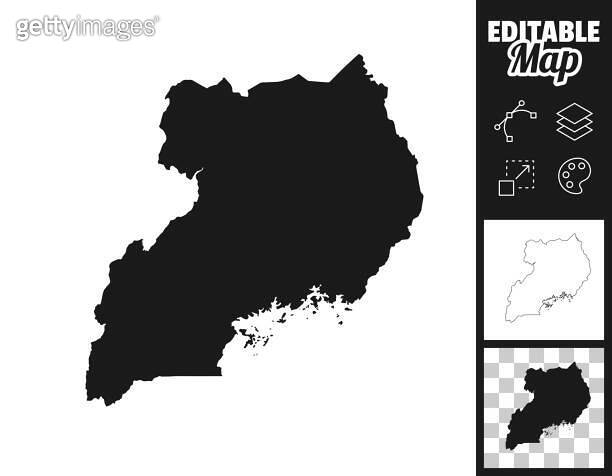 Uganda maps for design. Easily editable (1422979627) - 게티이미지뱅크