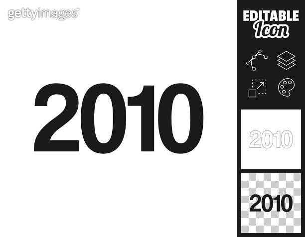 2010 - Two thousand ten. Icon for design. Easily editable (1428616873 ...