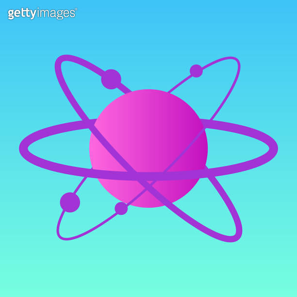 Line Planet Orbit Trajectory Pathway Track. Space Cosmos Atom Molecule ...