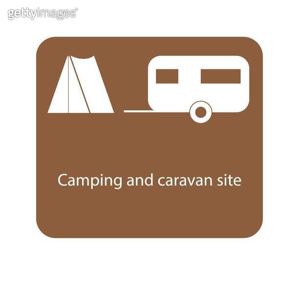 Camping and caravan site sign (1413972389) 일러스트, 무료 일러스트 - 게티이미지뱅크