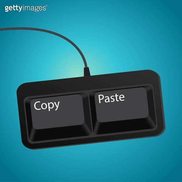 Computer keyboard with two buttons copy and paste 이미지 (1411680971) - 게티 ...