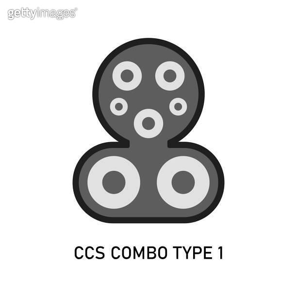 Electric Car charging plug Type 1 CCS Combo 1. Vector illustration 이미지 ...