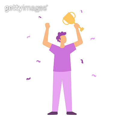 Winner people vector illustration. flat design 이미지 (1415623261) - 게티이미지뱅크
