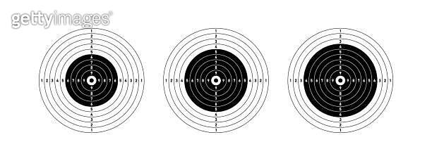 Set round target for target shooting competition. Template target with ...
