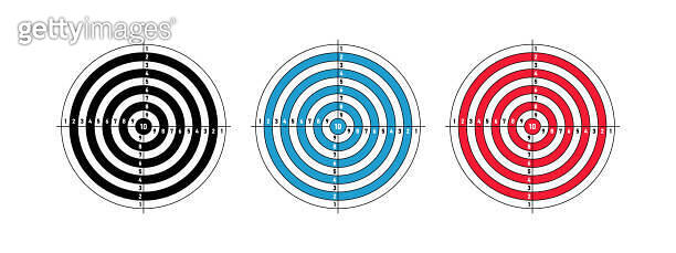 Set round target for target shooting competition. Template target with ...