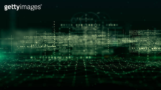 Digital Cyberspace and Digital Data Network Connections. High Speed Connection and Big Data ...