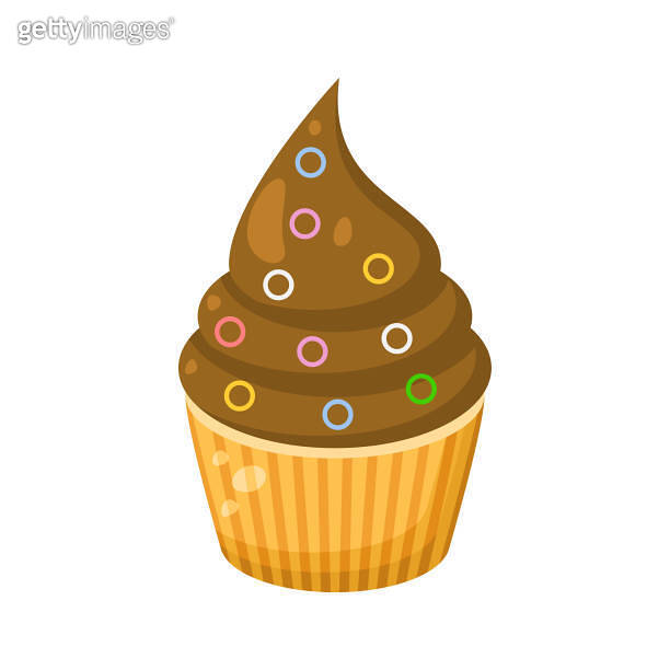 Abstract Flat Fast Food CupCake Meal Background Vector Design Style ...