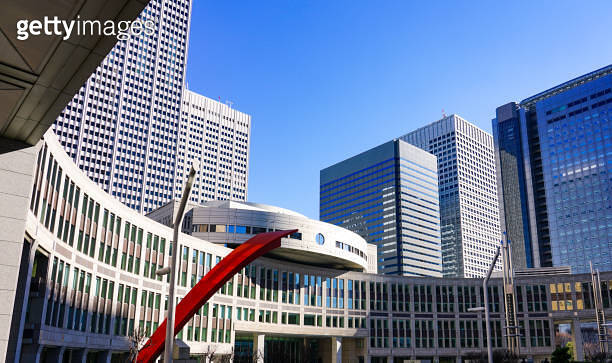 Tokyo Metropolitan Assembly Building (Shinjuku-ku, Tokyo) with the ...