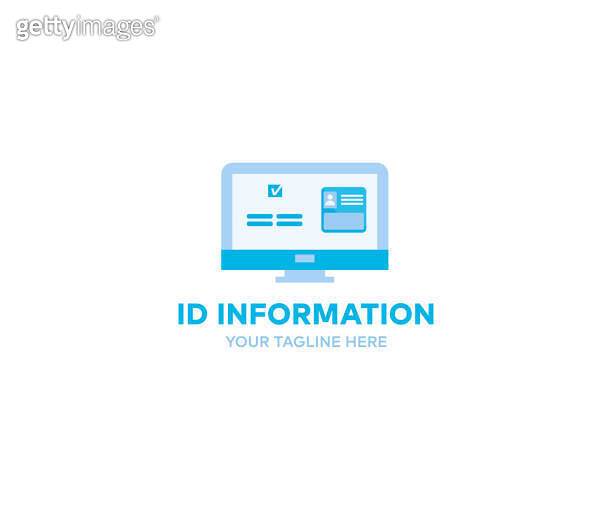 Personal information card, computer screen. Identification vector ...
