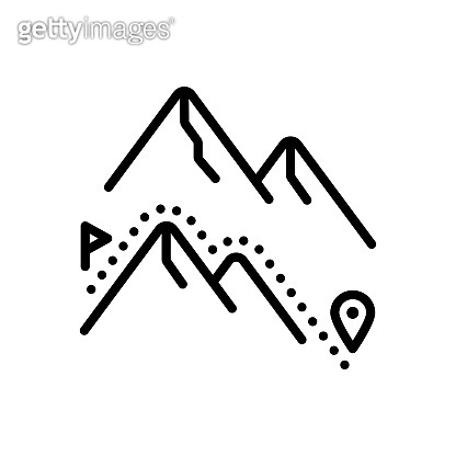 Mountain Pass Icon. Mountain Climbing. Distance Traveled. Mountain ...