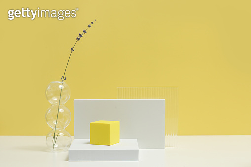 Abstract minimal modern scene. Modern set from various geometric shapes ...