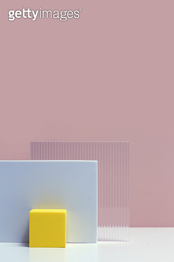 Abstract minimal modern scene. Modern set from various geometric shapes ...