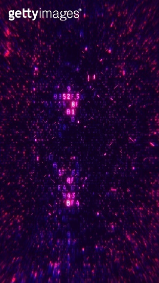 Abstract Vertical Purple Glitched Crypto Mining Artificial Intelligence ...