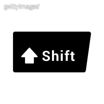 Butten, key, shift icon. Black vector graphics. 이미지 (1452749644) - 게티이미지뱅크