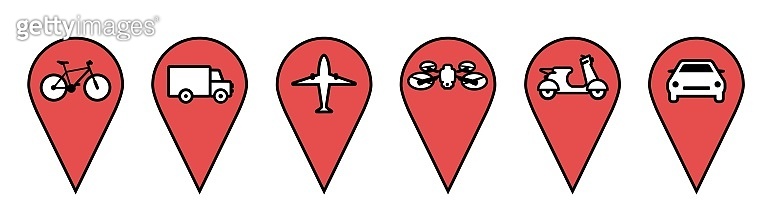 Marker location, orientation, map pin vector icon set. Icons pointers ...
