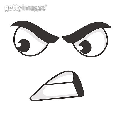 Expression of anger and aggression cartoon face vector illustration ...