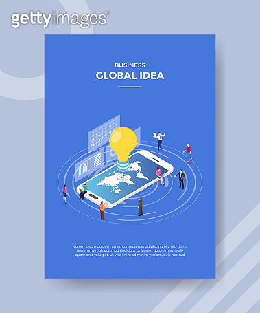 global idea concept for template banner and flyer for printing with ...
