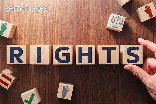 The word "RIGHTS". Concept image of personal rights issues. (1362181373 ...