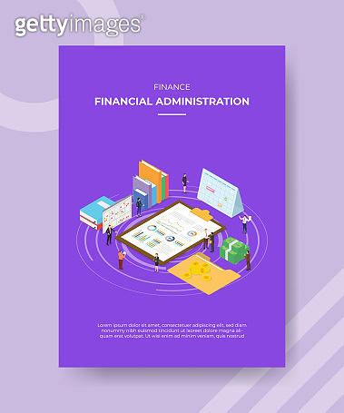 financial administration concept for template banner and flyer for ...