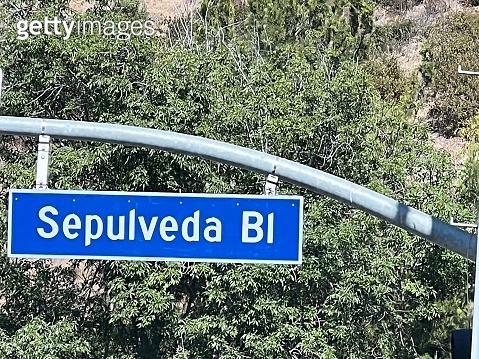 Los Angeles street sign ‘Sepulveda Boulevard’, California, USA 이미지 ...