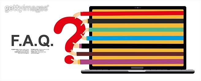 Human hands holding question mark, FAQ in flat design style, vector ...