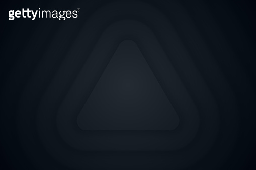 3D Render Dark Monotone Layered Rounded Triangles Abstract Technology ...