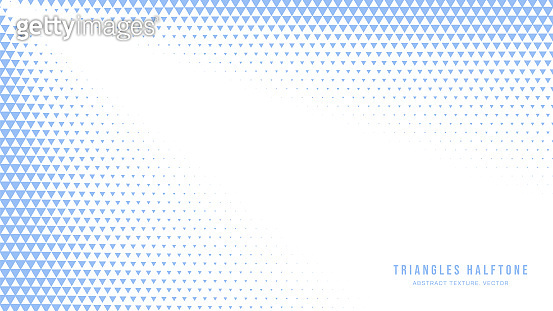Triangles Halftone Geometric Pattern Vector Rays Border White Blue ...
