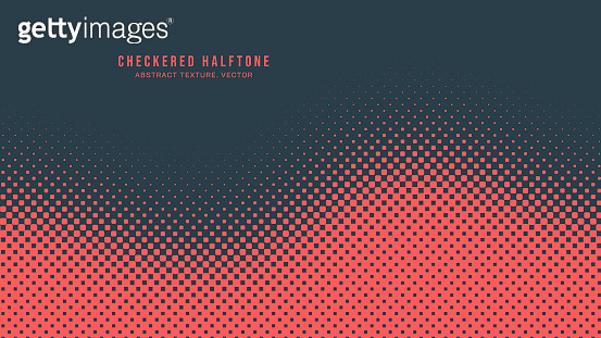 Vector Checker Halftone Pattern Smooth Curve Border Red Blue Abstract ...