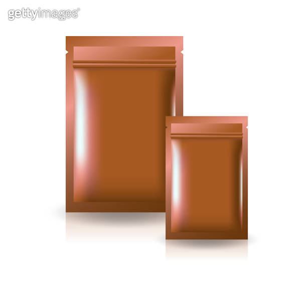 2 sizes blank brown copper or rose gold flat foil zip bag for food ...