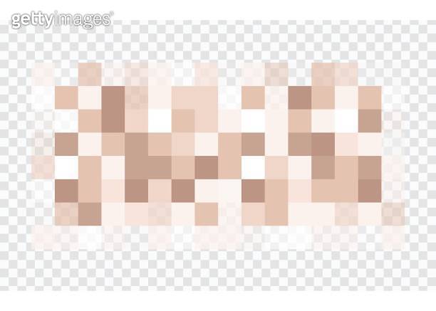 Censor blur effect texture isolated on transparent background. Blurry ...