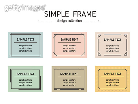 Simple line frame vector illustration set 이미지 (1412594613) - 게티이미지뱅크