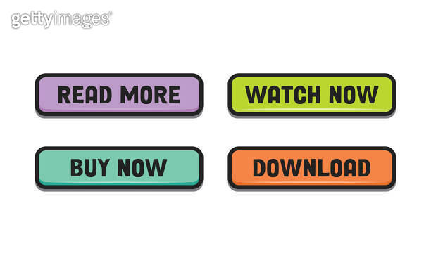 Call to action buttons collection. Download, read more, buy now signs ...
