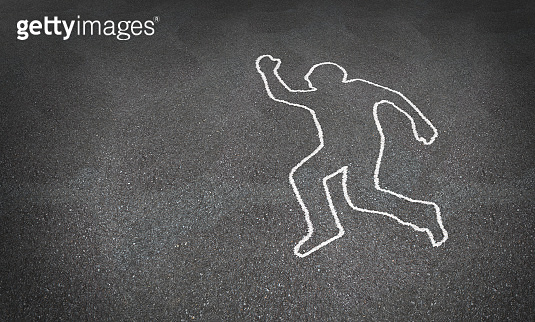 Dead Body Outline 이미지 (1397573525) - 게티이미지뱅크