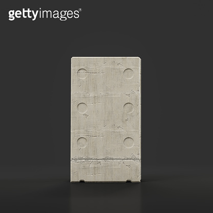 Isolated concrete wall block, interlocking barrier and wall ...