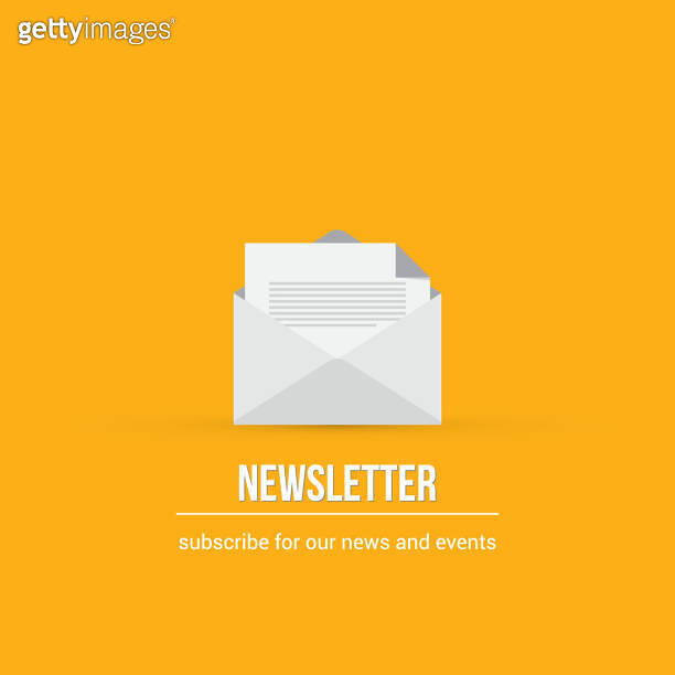 Newsletter Icon Vector Design on Color Background. 이미지 (1364939321 ...