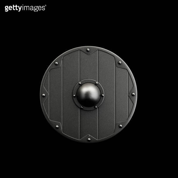 Ancient shiny shield, medieval knight armor for protection and guarding ...