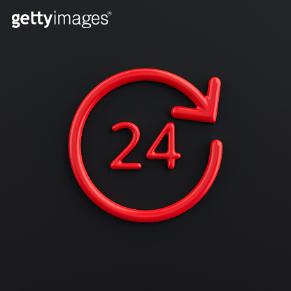 progress 3d icon, outline red finance icon, business symbol, 3d ...