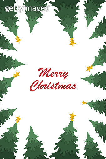 Rectangular frame with Christmas trees 이미지 (1434608859) - 게티이미지뱅크