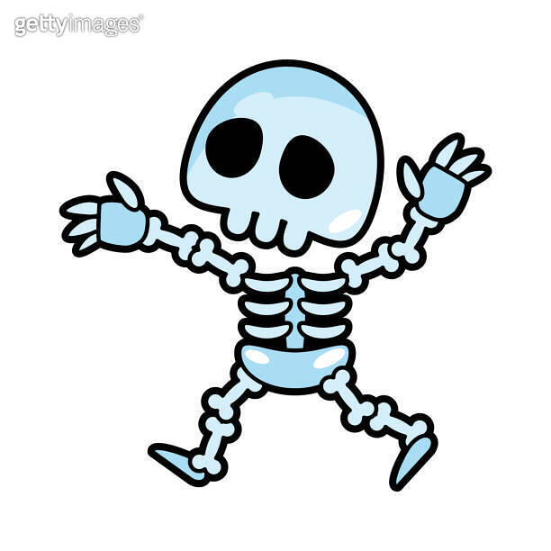 Skeleton ghost . Halloween cartoon characters . Vector . (1572074278 ...